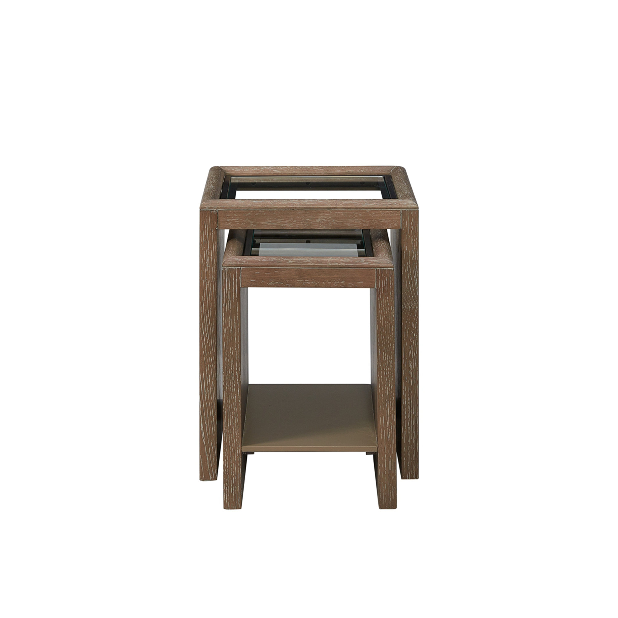 Gracie Oaks Nesting Tables with Glass Top | Wayfair