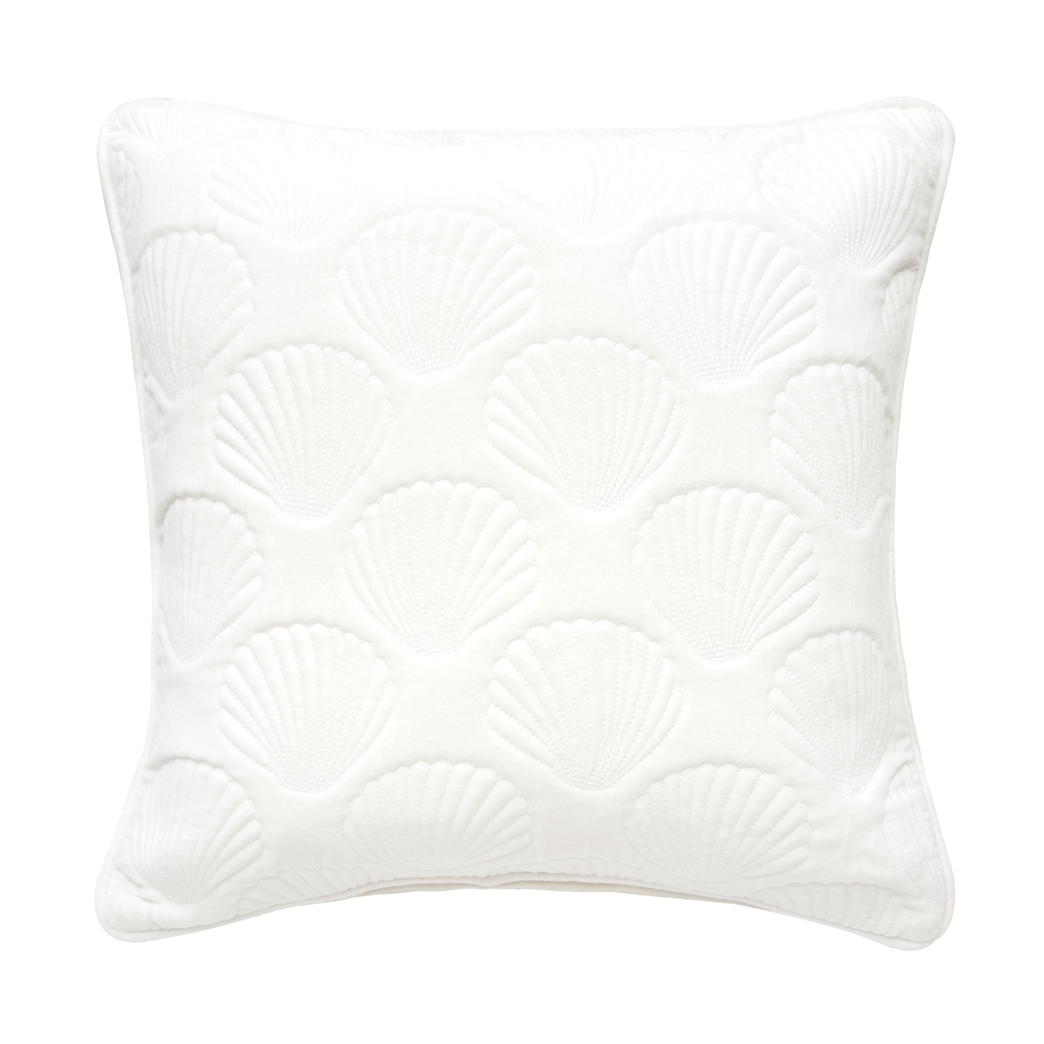 C&F Home Shells White Velvet Pillow | Wayfair