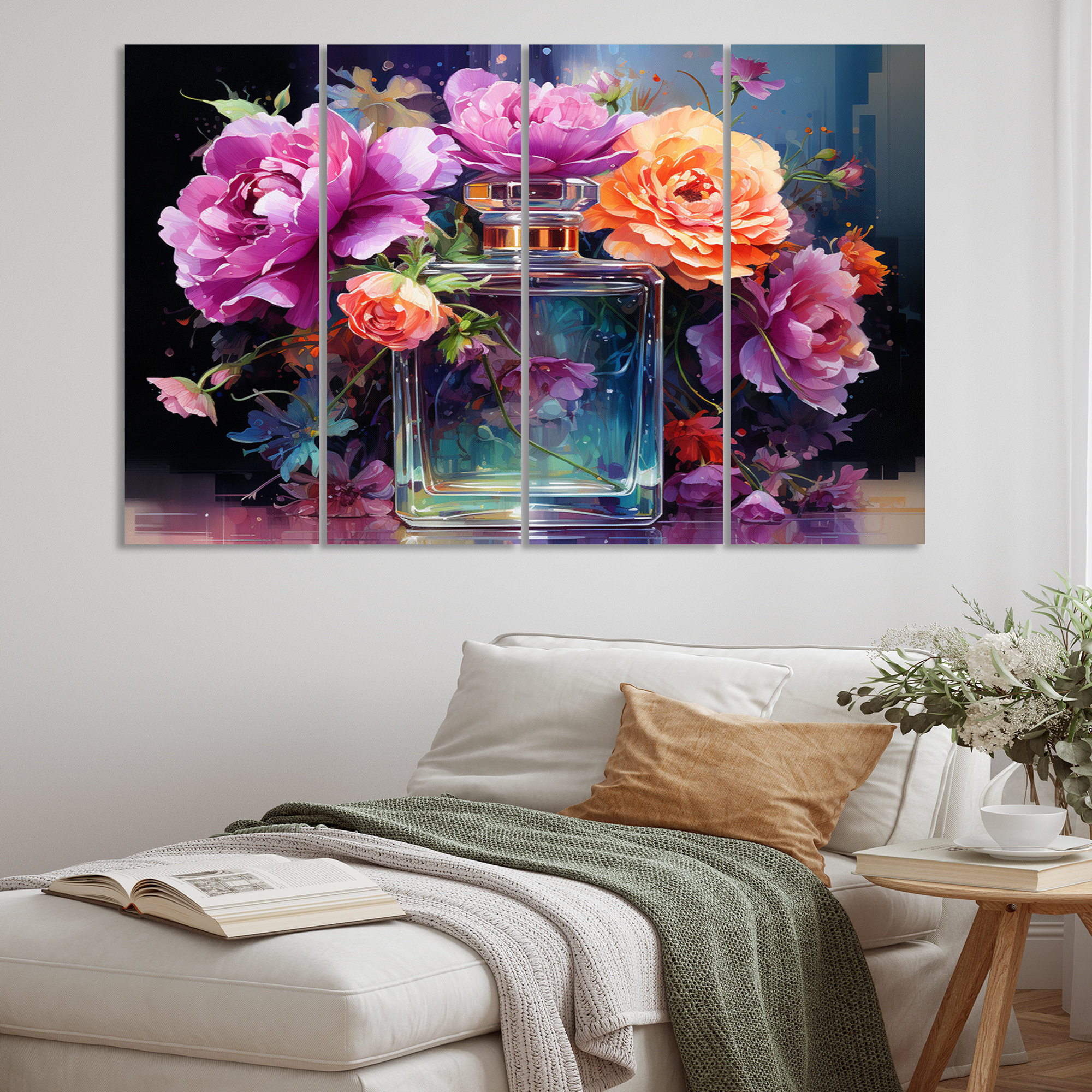 DesignArt Perfume Vibrant Elegance V - Fashion Metal Art Print Set | Wayfair