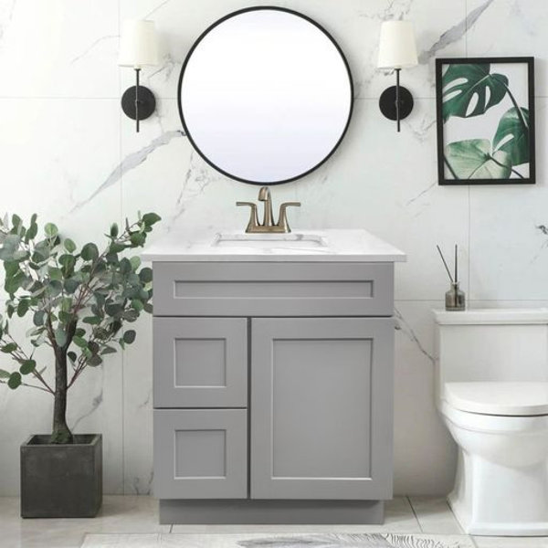 Vanity Atelier 30'' Bathroom Vanity Sink Base with Drawers Cabinet in ...