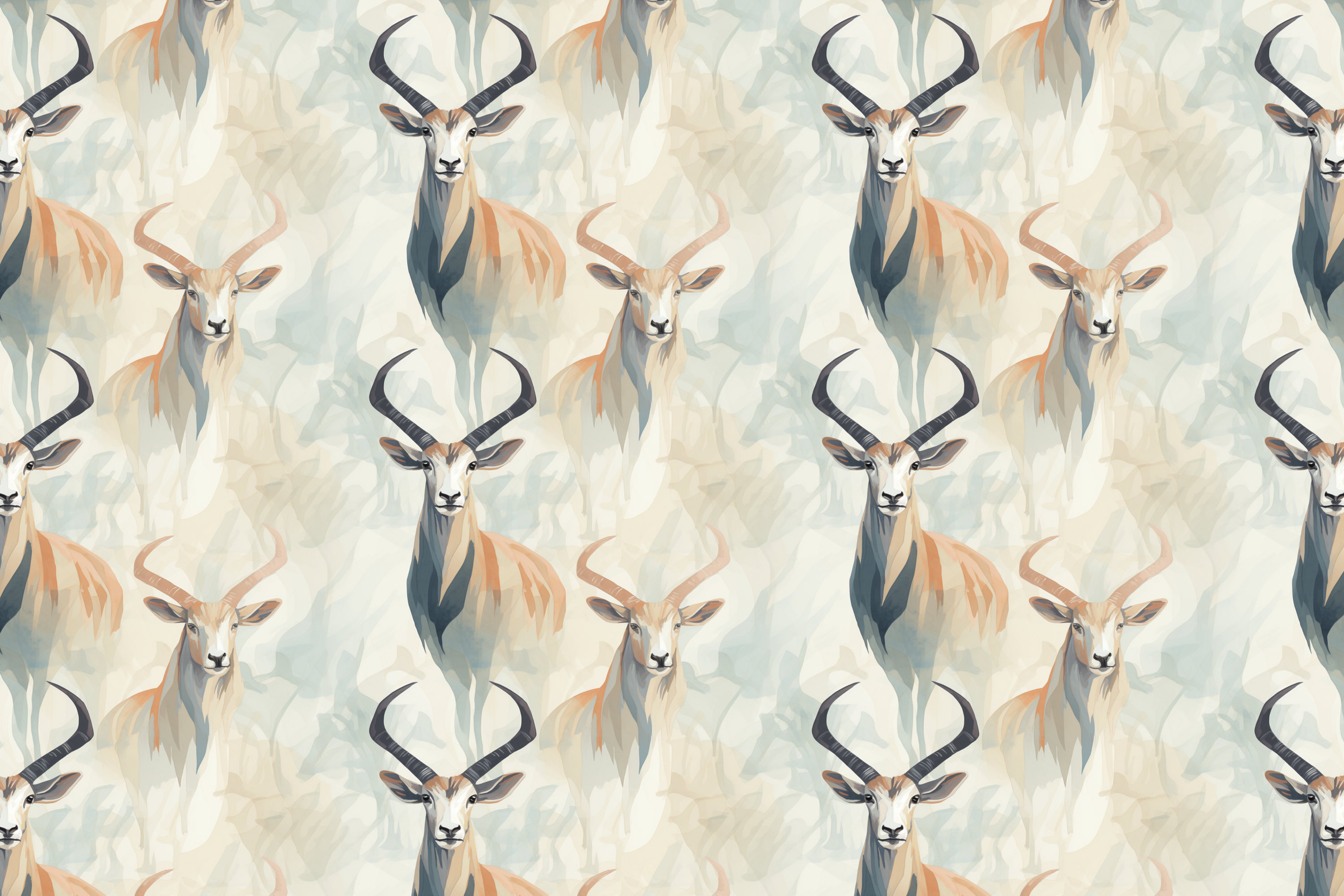 VisionDecor Antelope Bedding Animals Duvet Cover Blue - Wayfair Canada