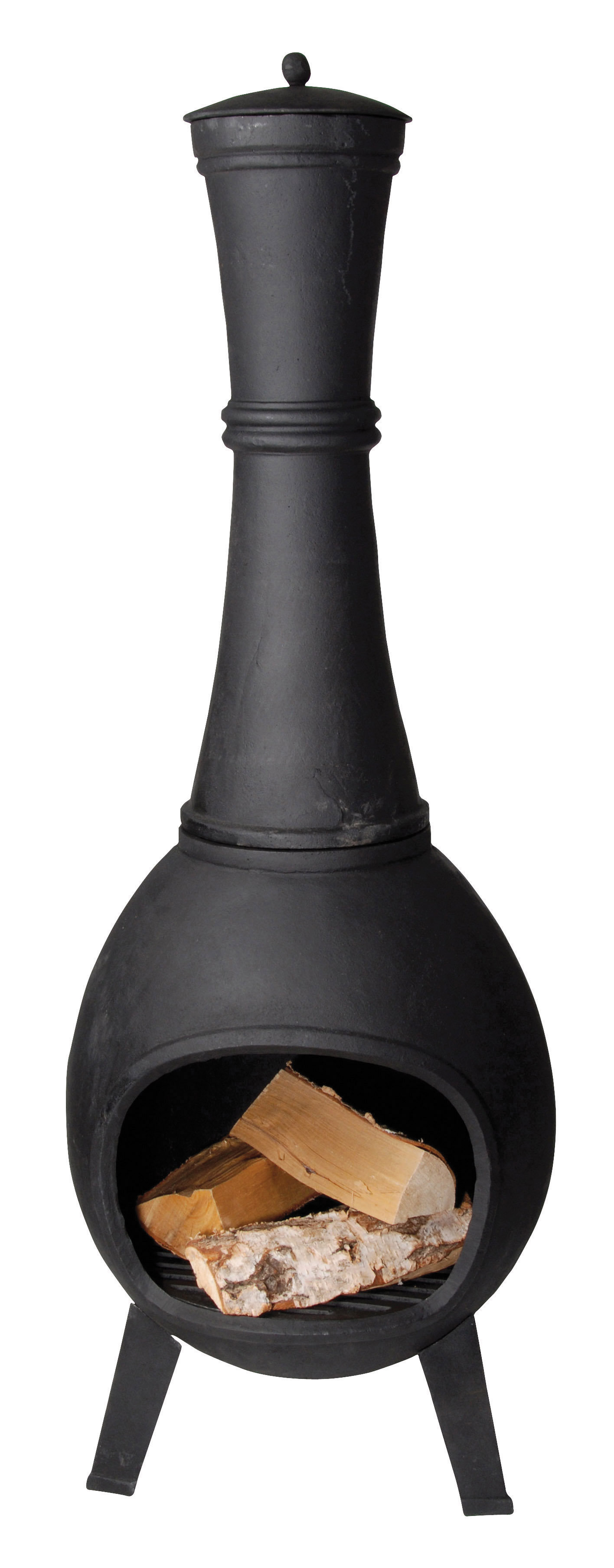 Gracie Oaks Huma Stove Pipe Cast Iron Wood Burning Chiminea & Reviews ...