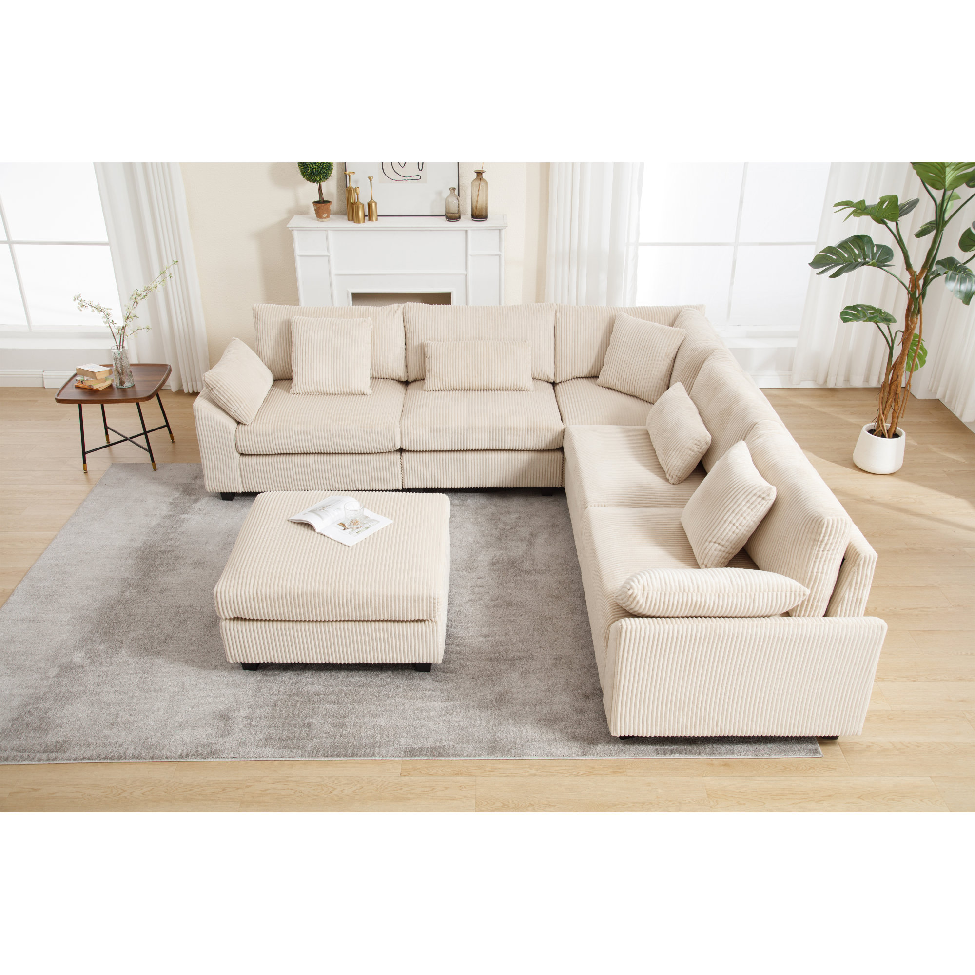 Hokku Designs Teaona 112'' Recessed Arms Sofa | Wayfair