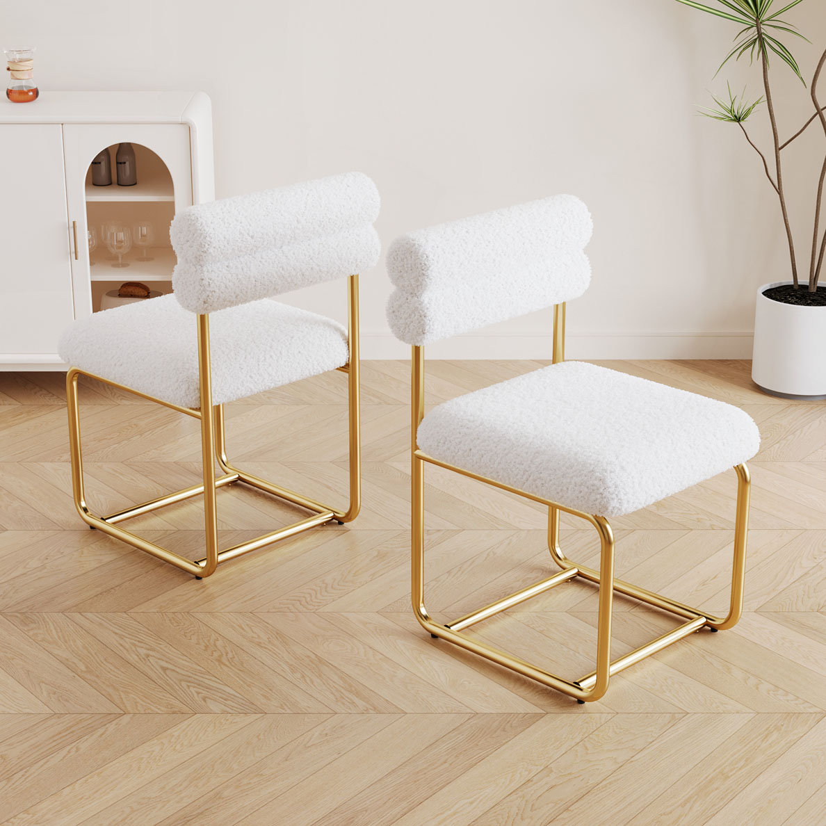 Mercer41 Teddy Fabric Dining Chairs, - Wayfair Canada