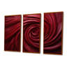 Design Art Red Winding Wonder - Abstract Spirals Canvas Art Set | Wayfair