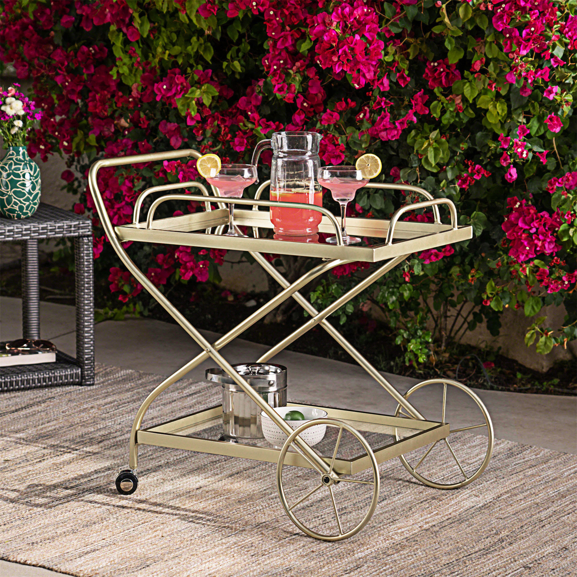 Red Barrel Studio® Mattern Indoor Bar Cart,Kitchen Cart & Reviews | Wayfair
