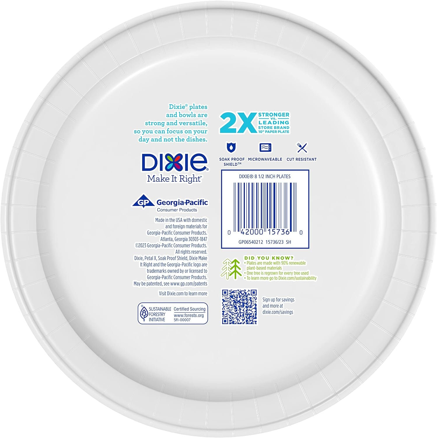 Latitude Run® Houchins 8.5'' Paper Dinner Plate , Set of 90 | Wayfair