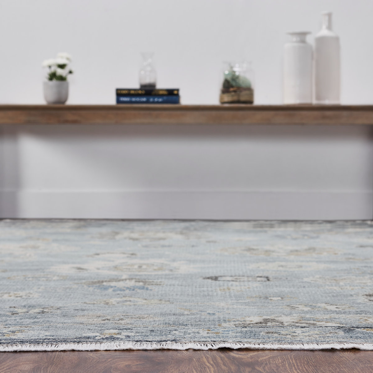 Madison Couture Rugs Timeless Fusion Light Blue Hand-Knotted Abstract ...