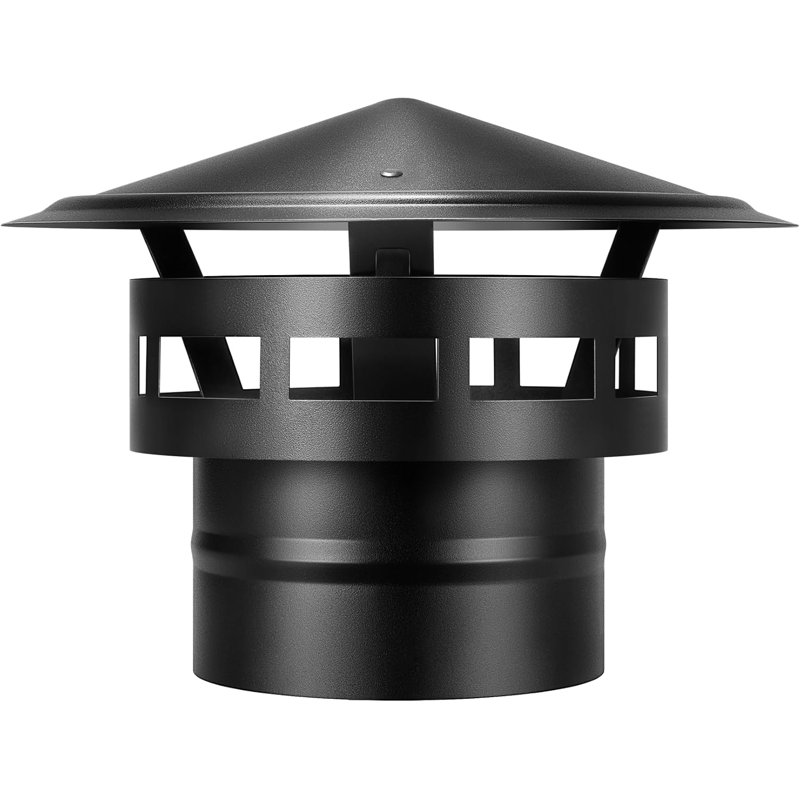17 Stories 6in. cone Top Round Chimney Cap With Screen | Wayfair