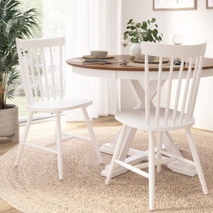 Rosalind Wheeler Clairvin Transitional High Back Spindle Dining Chairs ...