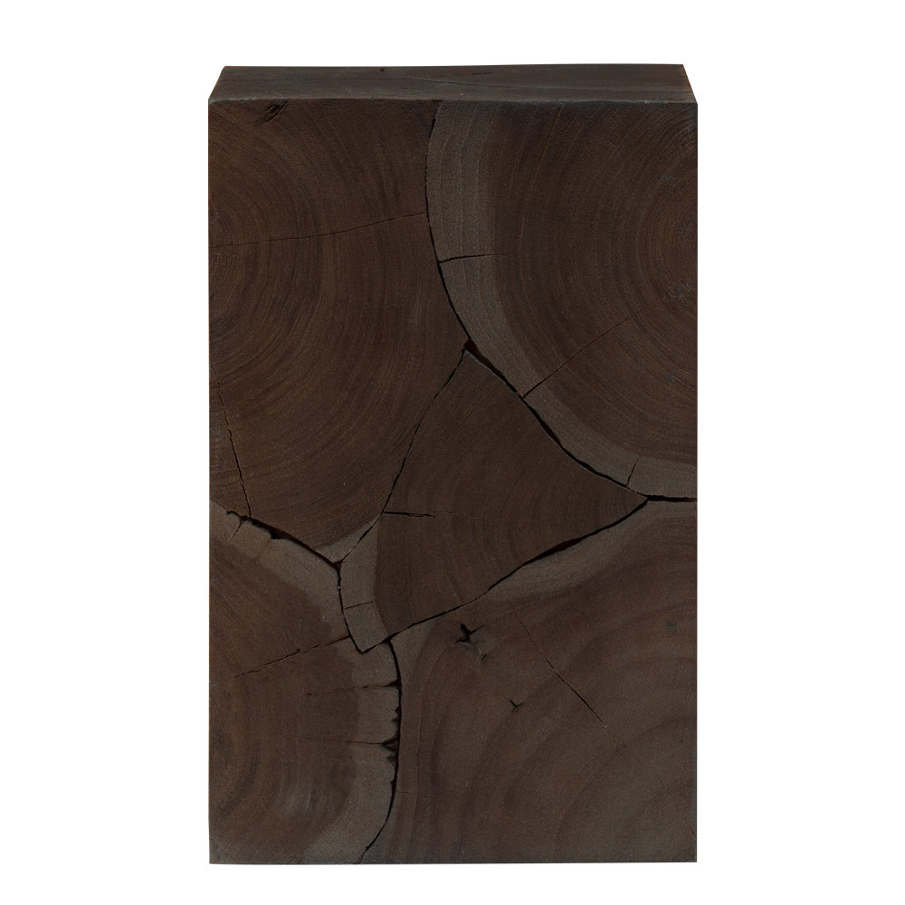 Millwood Pines ROCCO MANGO WOOD BLOCK SIDE TABLE | Wayfair