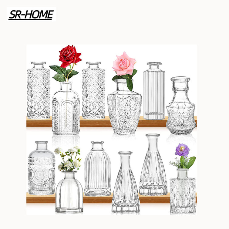 Assorted Glass Decorative Bottles 12 Piece Set at Louise Collier blog