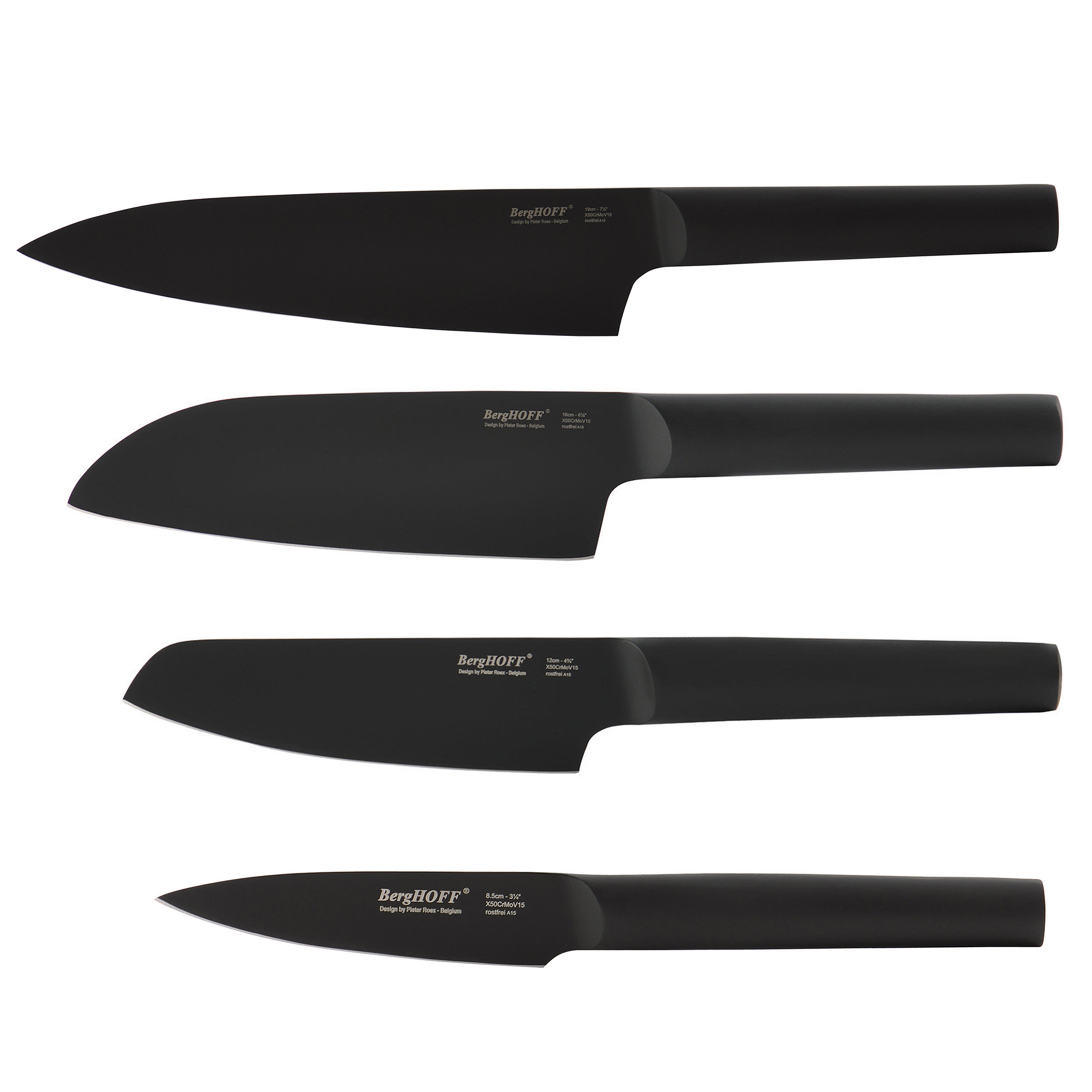 BergHOFF Ron 4Pc Knife Set Black, 4 Knives & Reviews | Wayfair