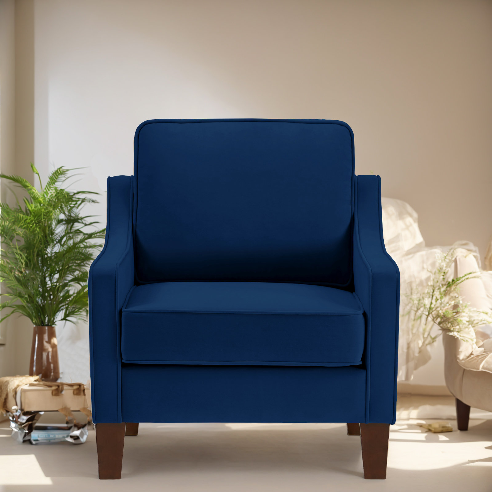 Mercer41 Upholstered Velvet Modern Accent Chair | Wayfair