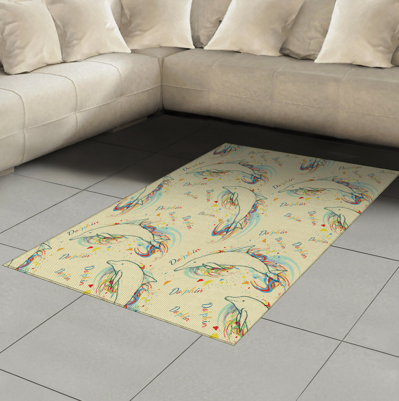 East Urban Home Ocean Life High Density Long Fiber Poly Threads ...