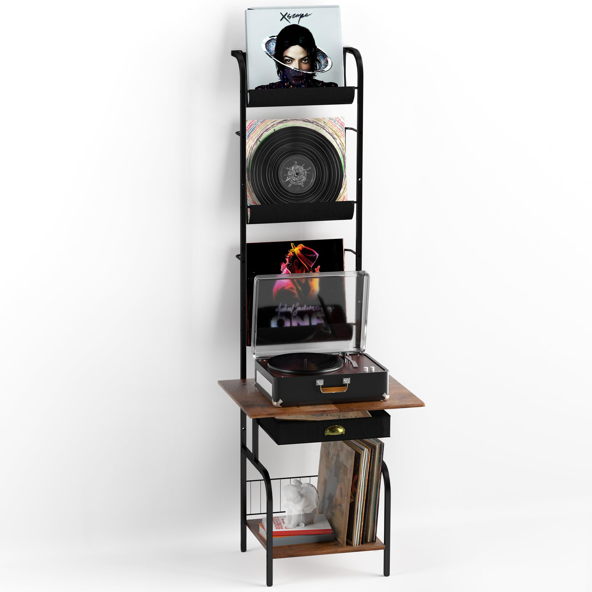 Winston Porter Vinyl Audio Rack | Wayfair