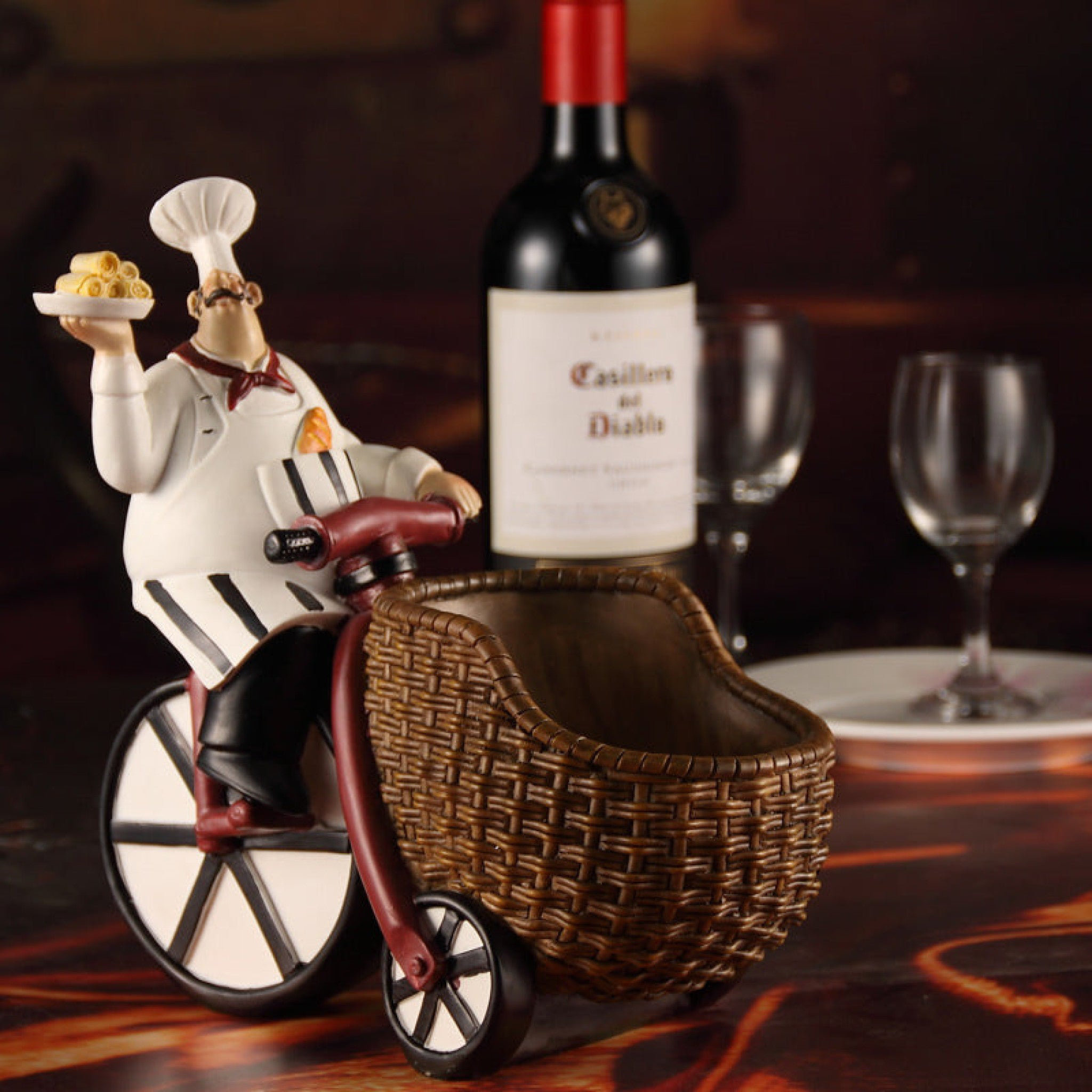 Fleur De Lis Living Lach Chef Cart Trolley Style Wine/Whisky Bottle ...