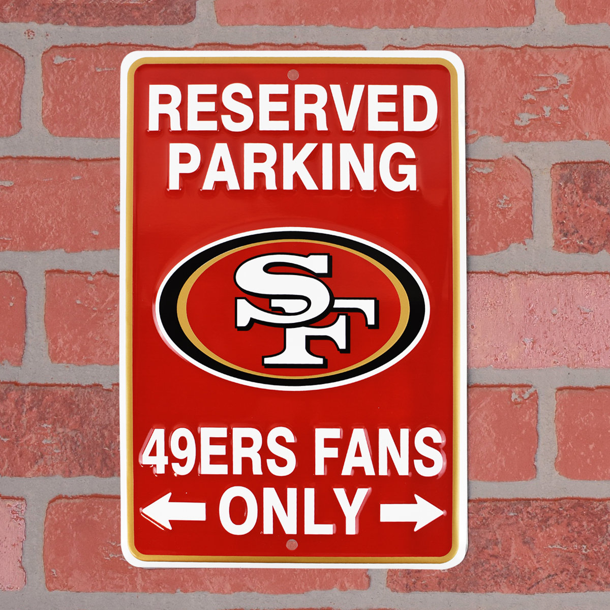 17 Stories 49 SF Forty Niners Fans Reserved Parking Only Metal Sign ...