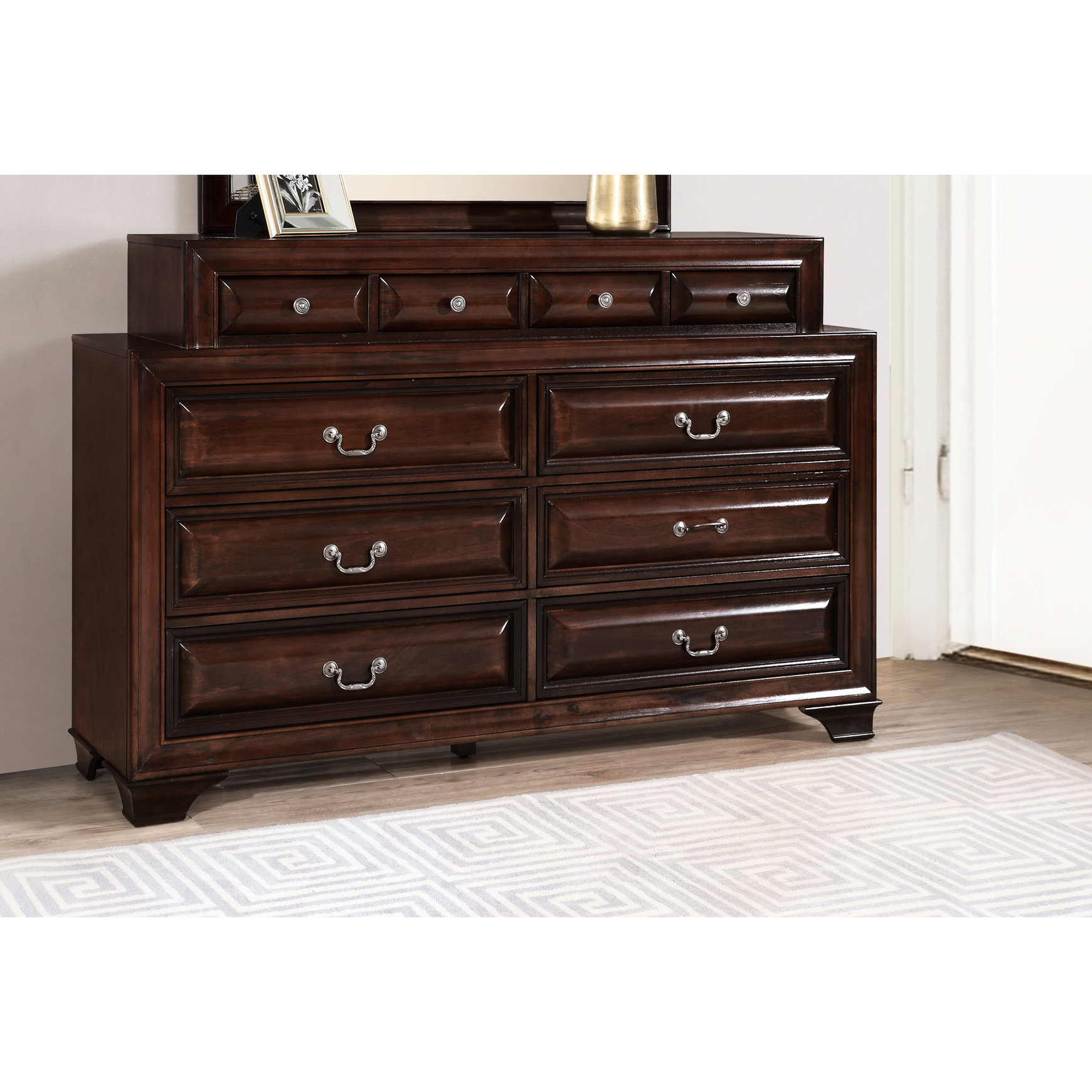 Wildon Home® Cappuccino G8875-d Dresser - Real Wood Veneers On Tailed ...