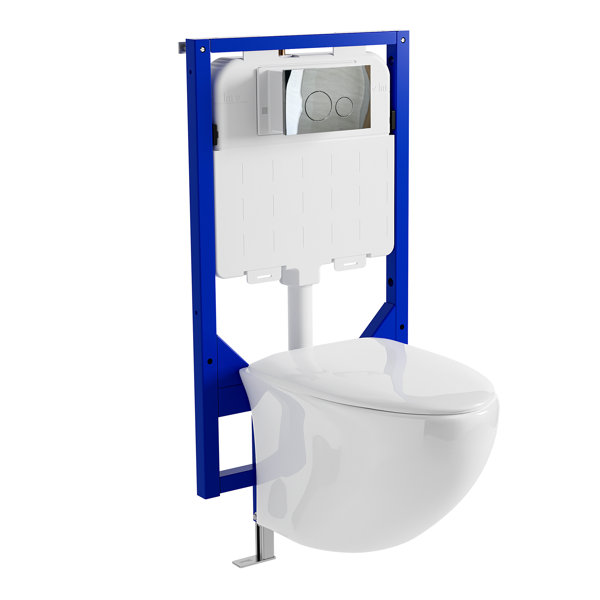 SUPERFLO 2＂×6＂Concealed In-wall Toilet Tank Carrier System (Seat Not ...