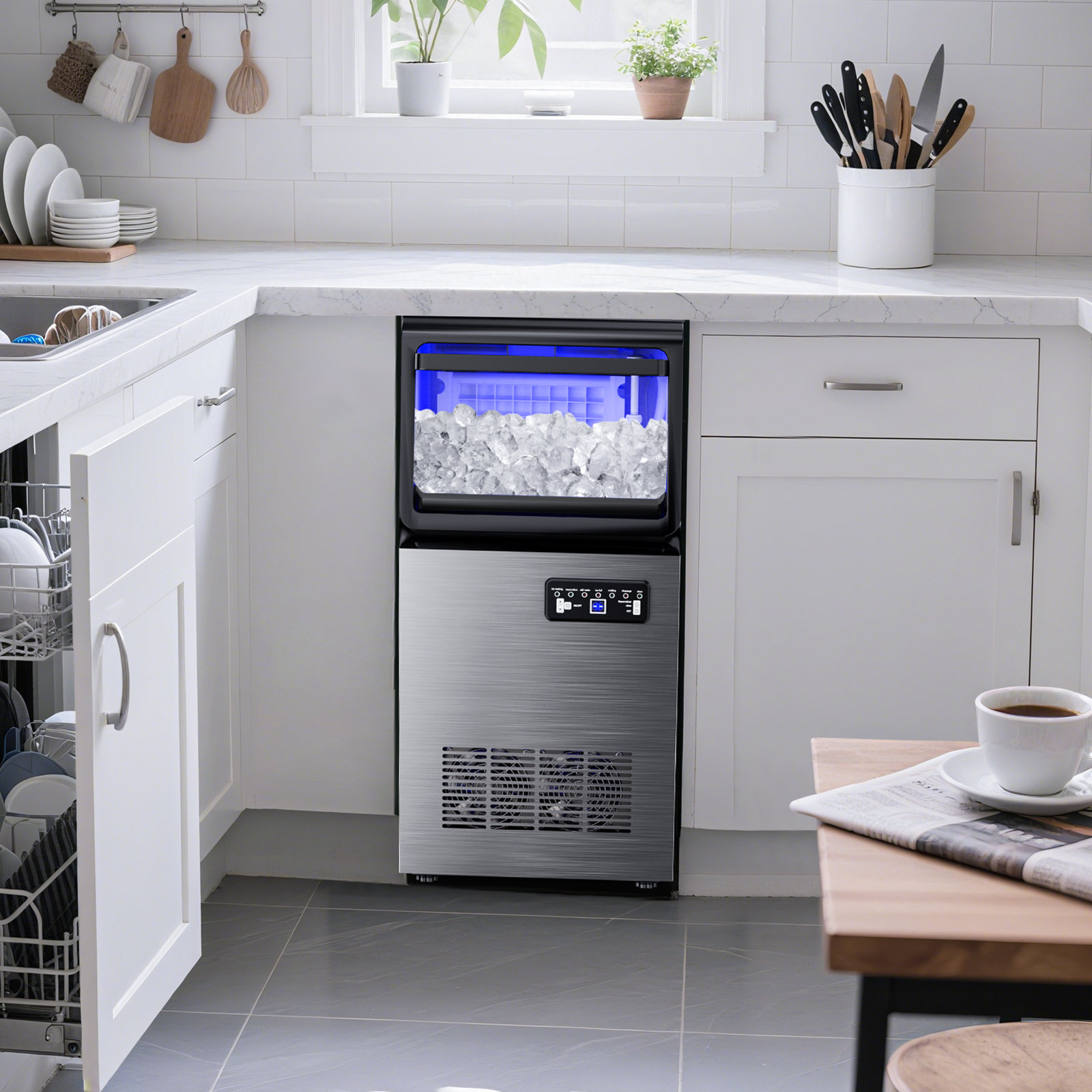 Tittla 120 Lbs/day Ice Maker, Built-in/freestanding With 40 Lbs Bin ...