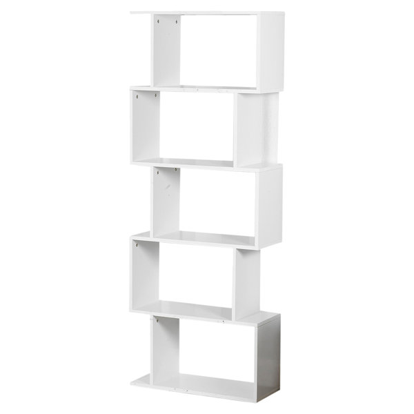 Ebern Designs Tasker 159cm H x 60cm W Geometric Bookcase & Reviews ...