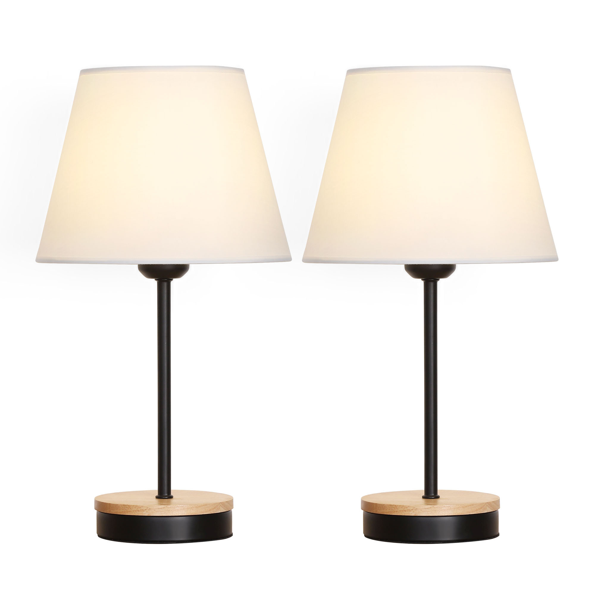 Latitude Run® Two Piece Modern Desk Lamp Tripod Desk Lamp Light White ...