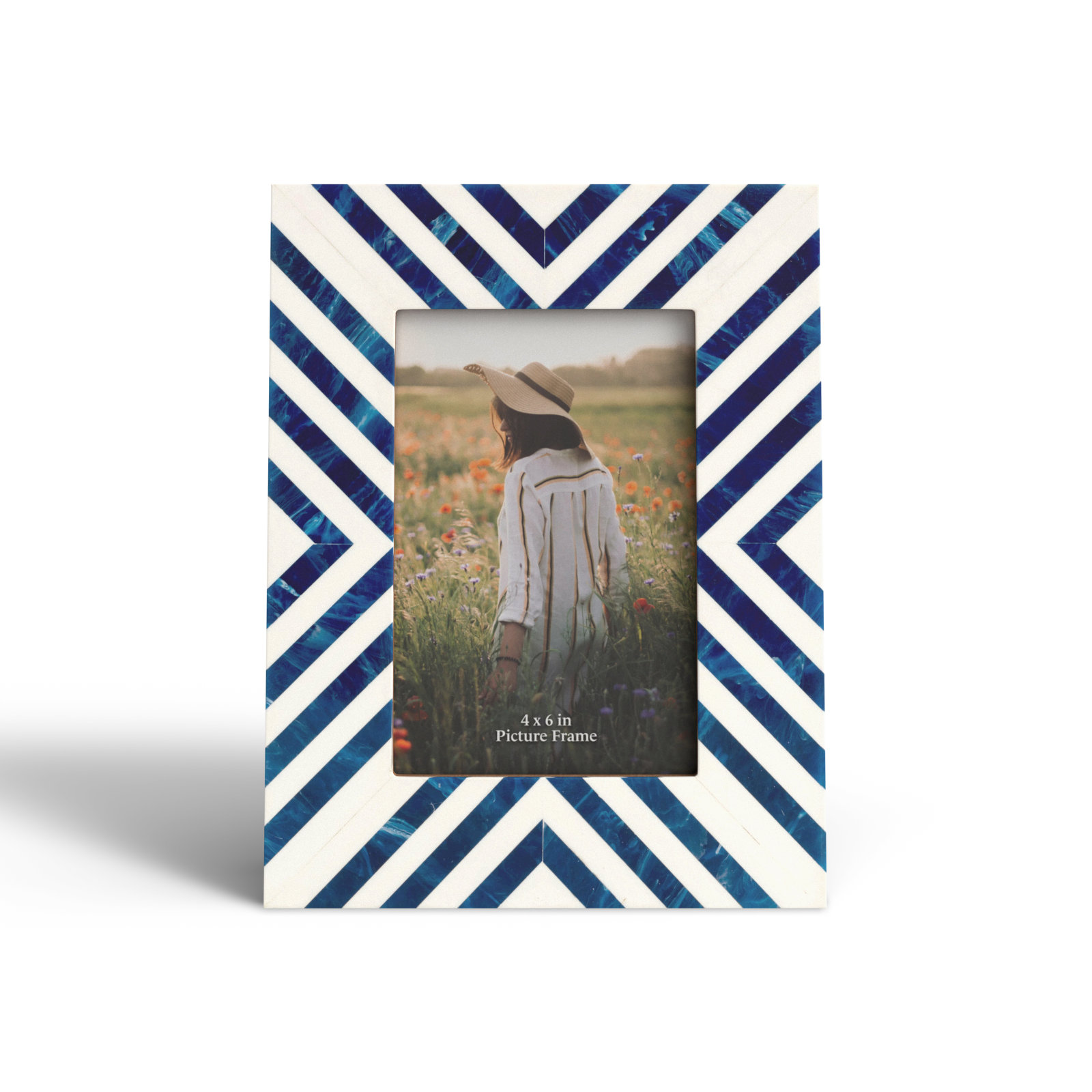 Birch Lane™ Decorative Photo Frame Contemporary Polyresin Blue and ...