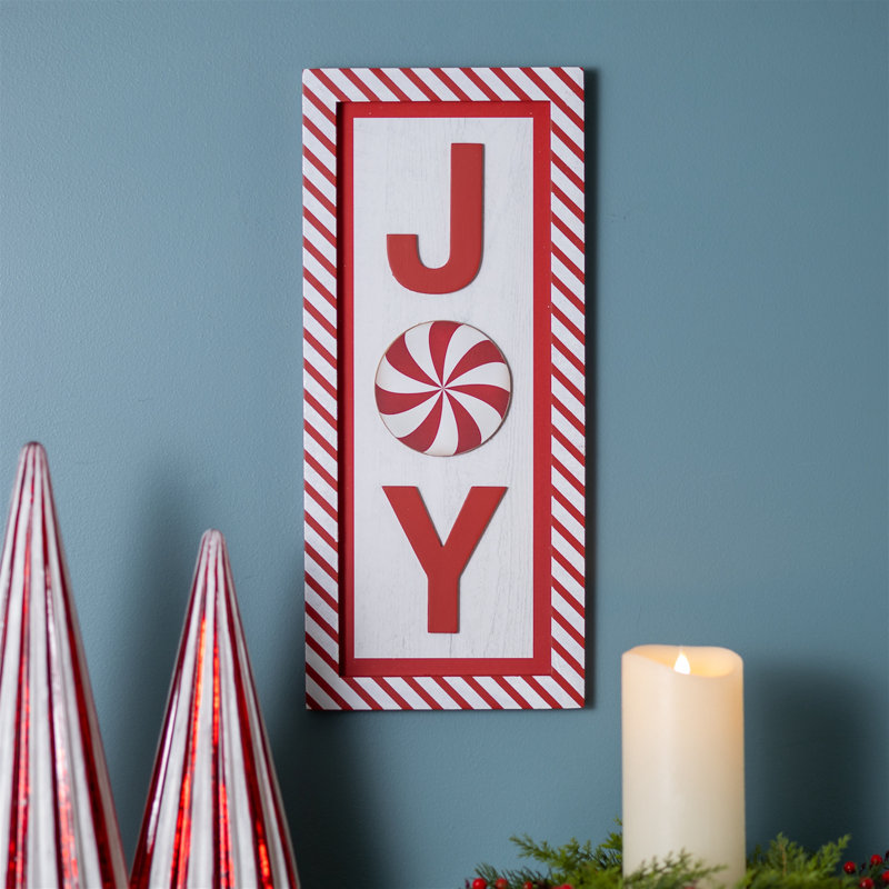 Winston Porter Joy Peppermint Wall Sign 19.5"H | Wayfair