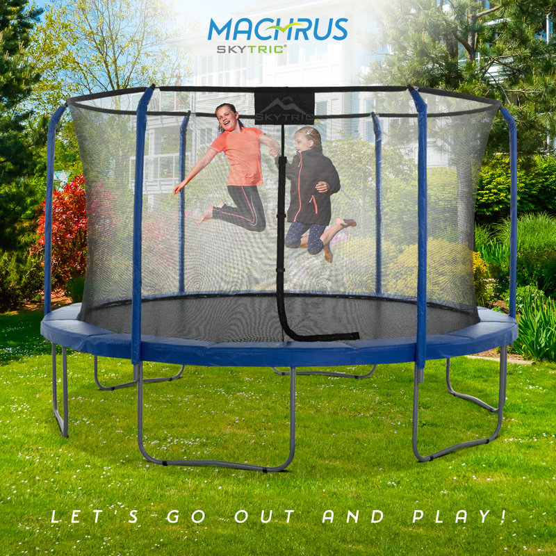 Upper Bounce Machrus Skytric 11 FT Round Trampoline Set with Premium ...