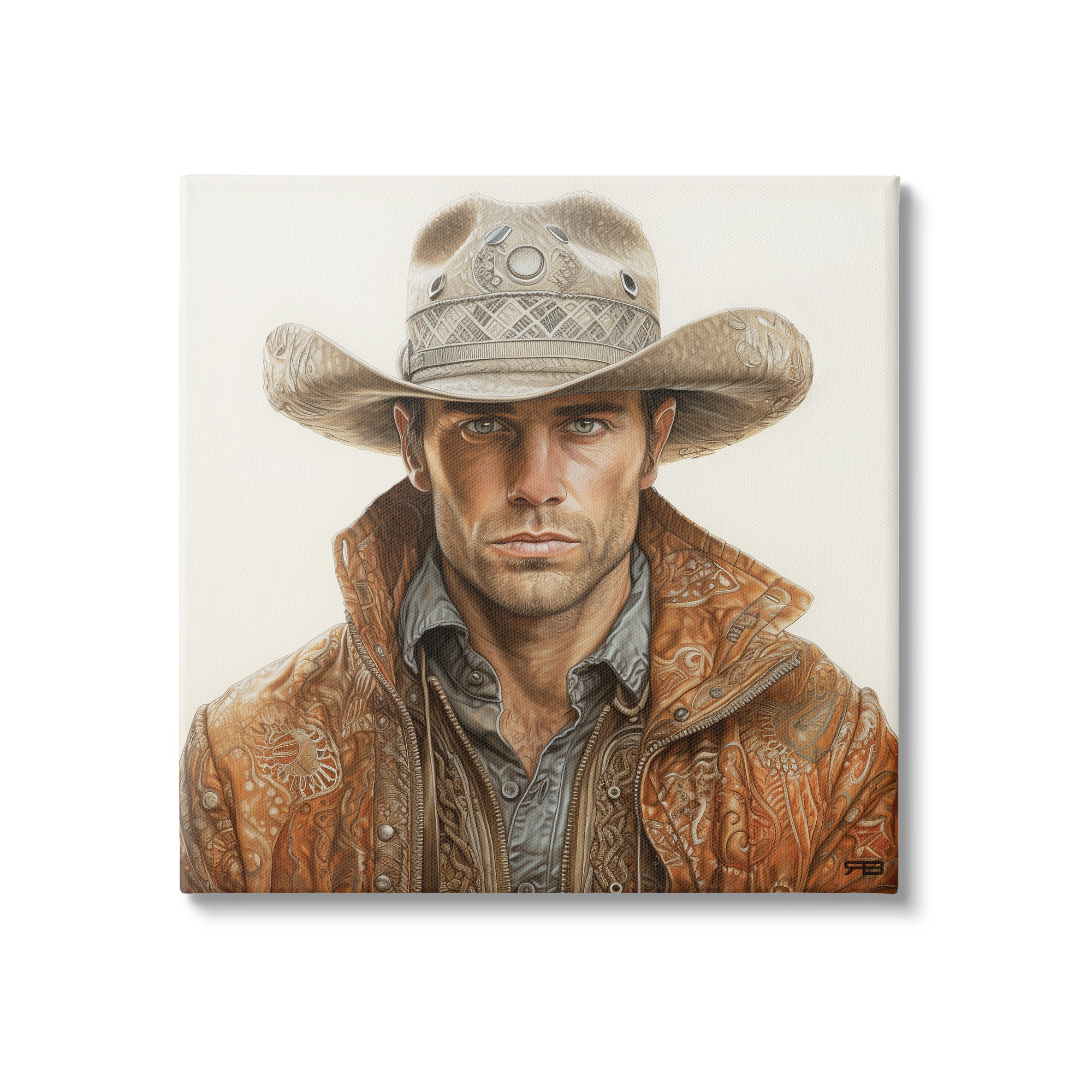 Winston Porter Western Cowboy On Canvas by RB Print | Wayfair