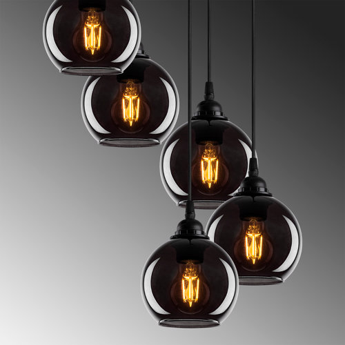 Bless international 5 - Light Black Cluster Pendant | Wayfair
