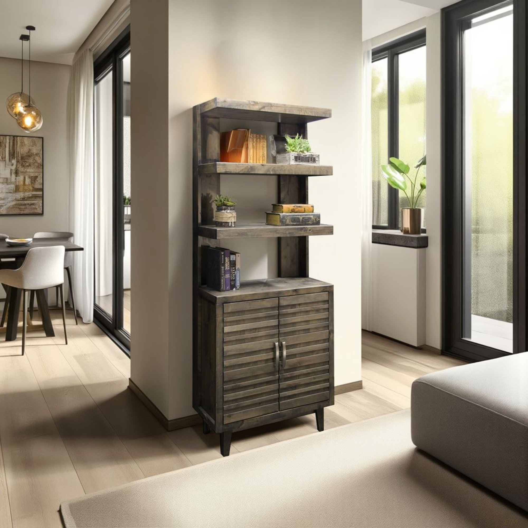 Millwood Pines 78 Inch High Bookshelf Pier, No Assembly Required ...