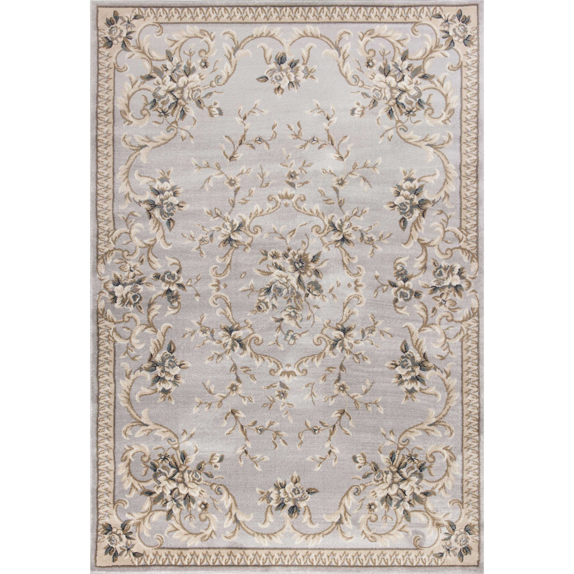 Charlton Home® Bakari Light Gray Floral Area Rug & Reviews | Wayfair