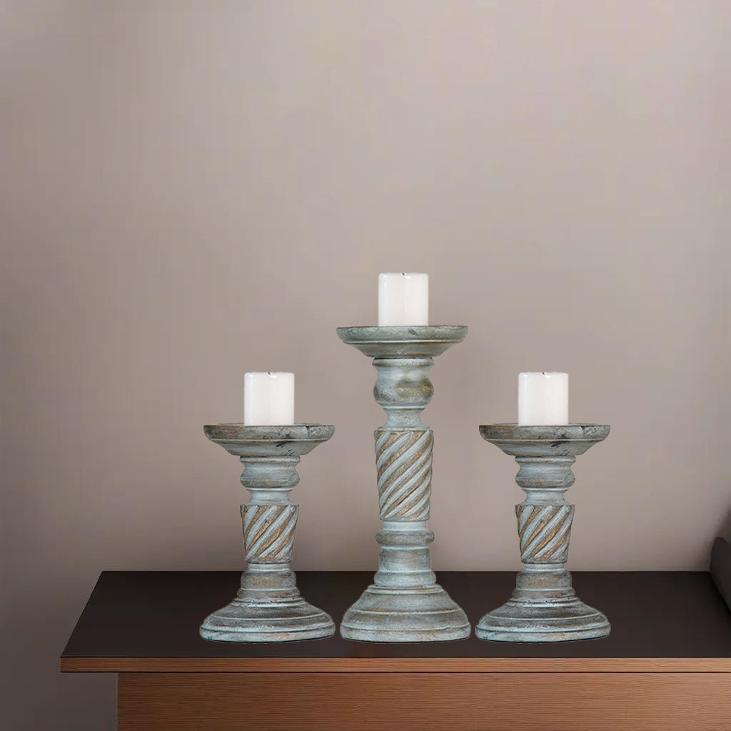 Ophelia & Co. 12'' H Wood Tabletop Pillar | Wayfair