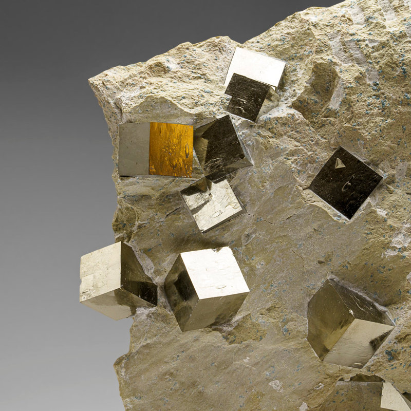 Astro Gallery of Gems Genuine Pyrite Cubes on Basalt from Navajun ...