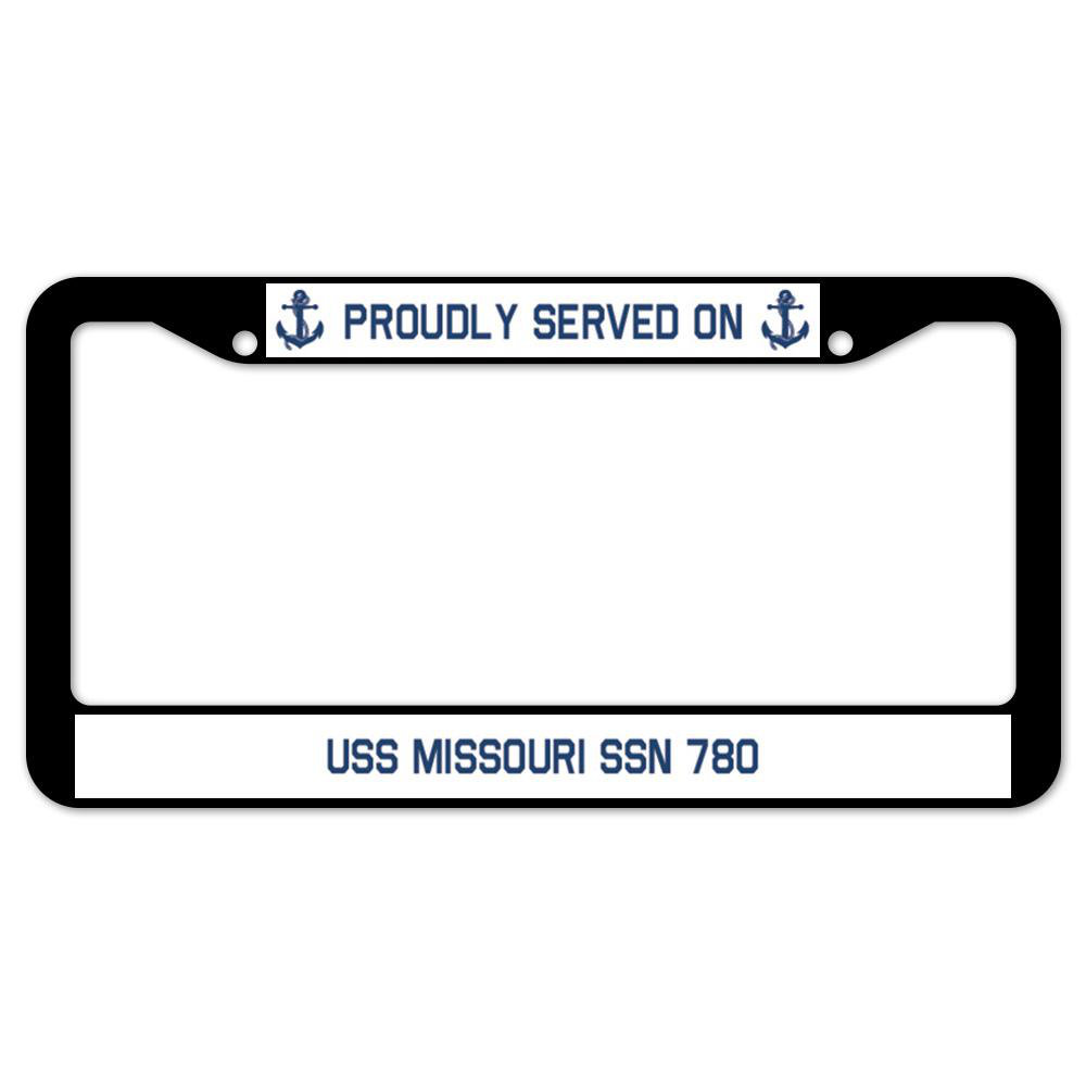 SignMission Proudly Served on USS MISSOURI SSN 780 Plate Frame | Wayfair