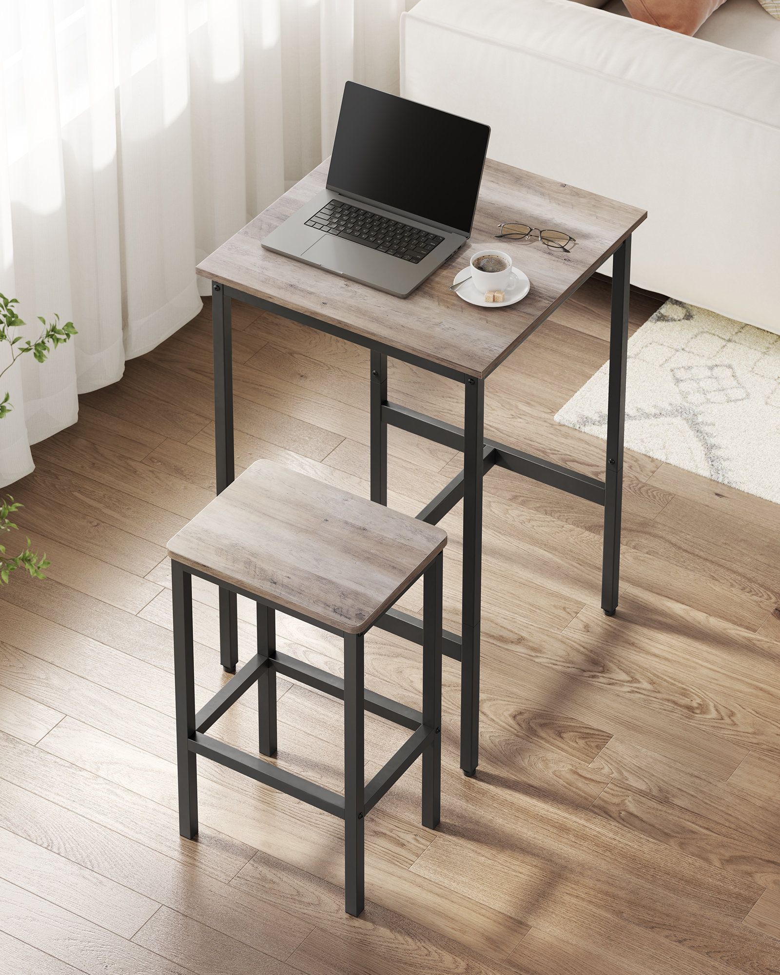 Borough Wharf Bar table with bar stool set, dining table with 2 chairs ...