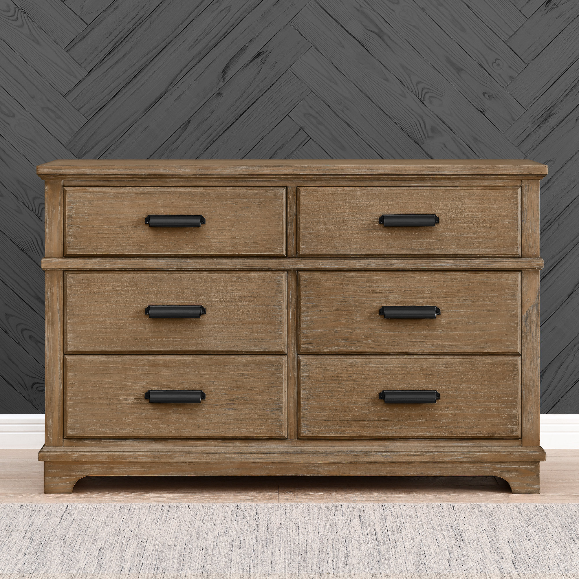 Simmons Kids Asher 6 Drawer Dresser With Changing Top And Interlocking ...