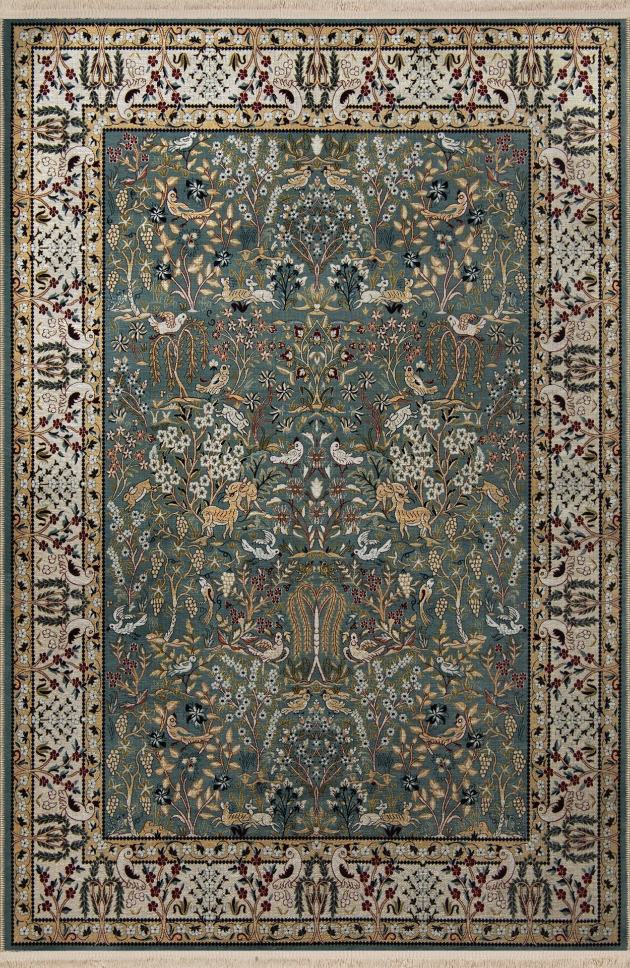 Bloomsbury Market Multi-Colored Traditional Motif Bird and Flower ...