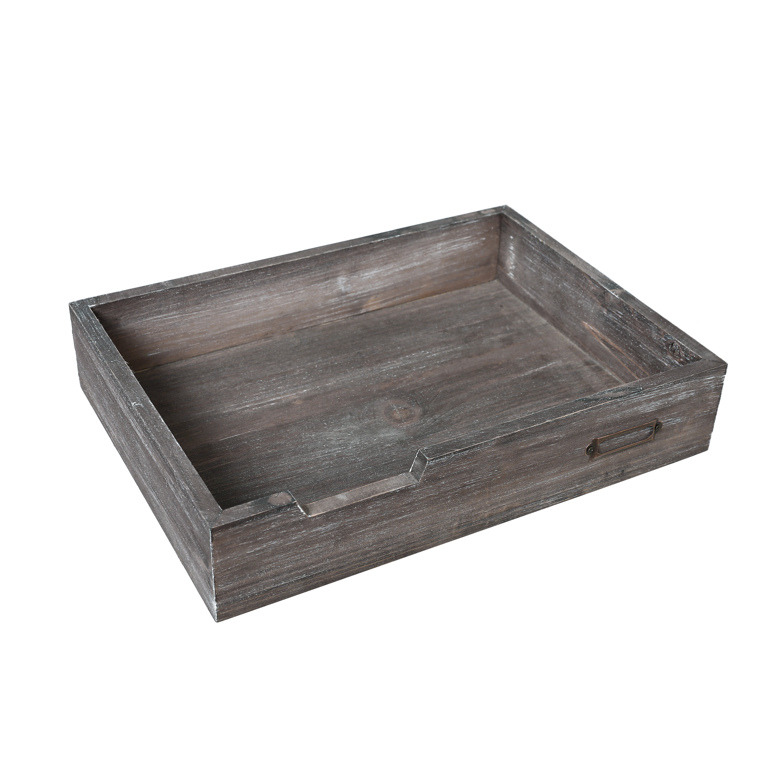 Loon Peak® Charliann Solid Wood Paper Organizer Tray | Wayfair