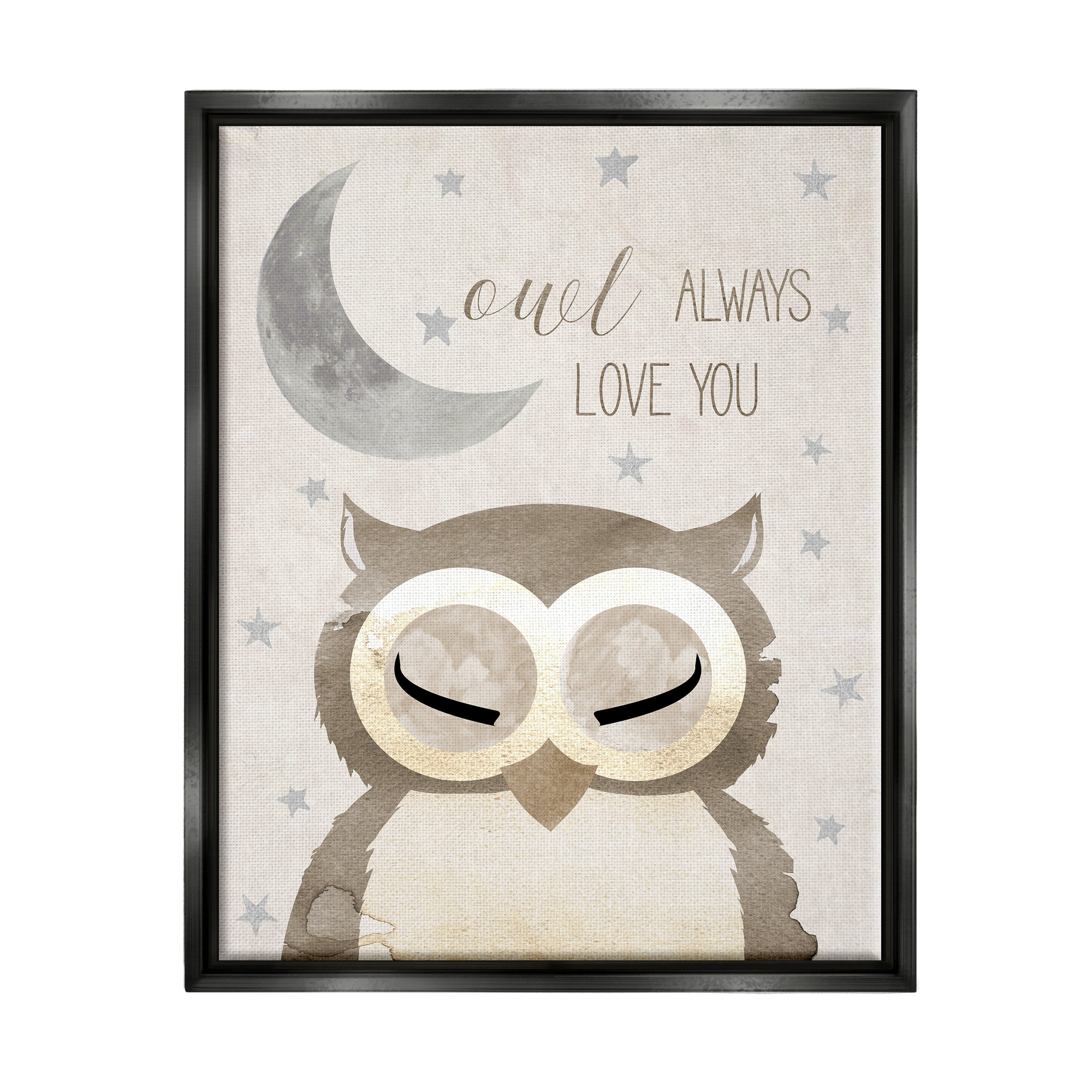 Stupell Industries Ba-862-Floater Owl Always Love You Pun Framed On ...