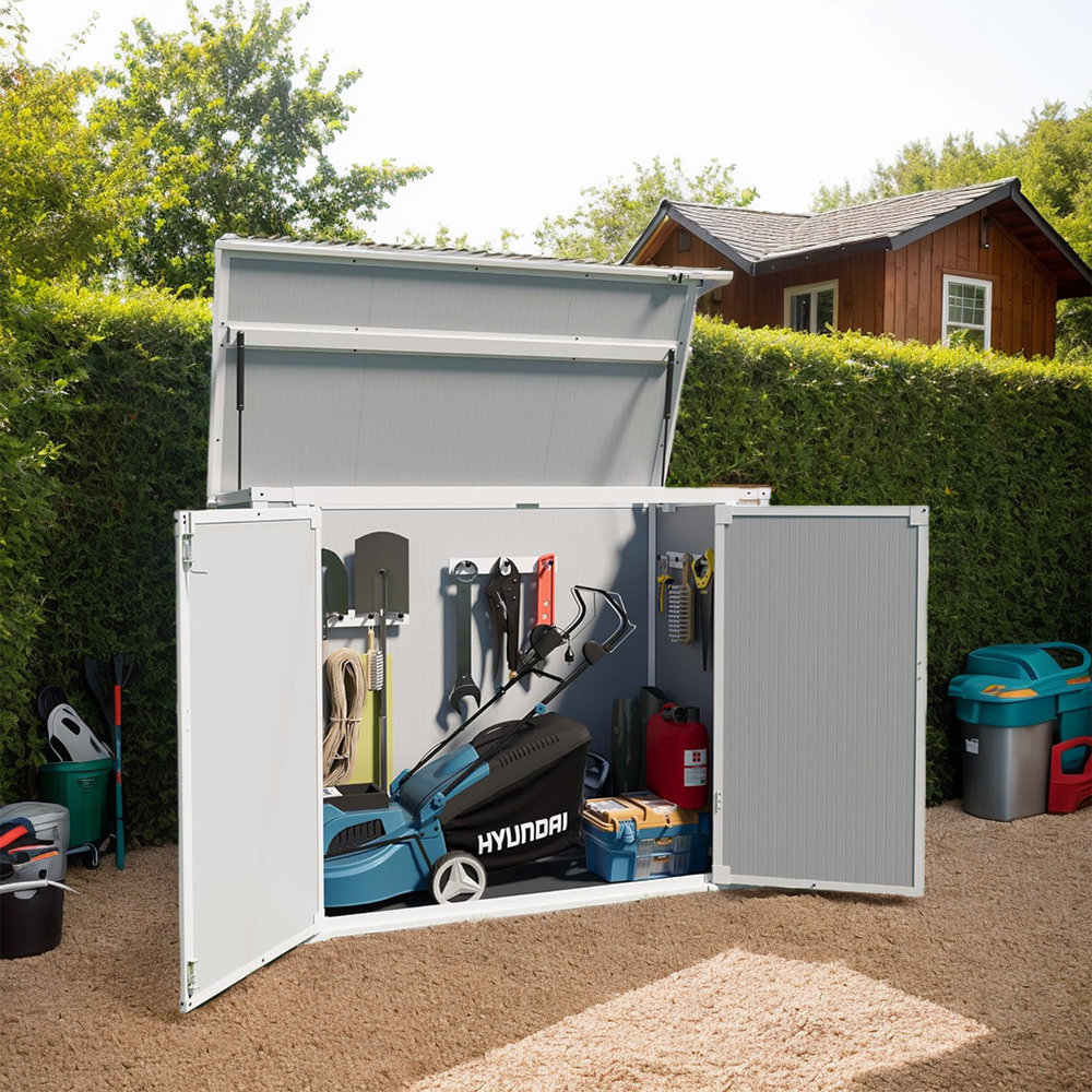 Balconera Outdoor 5 ft. W x 2 ft. D Resin Horizontal Storage Shed ...
