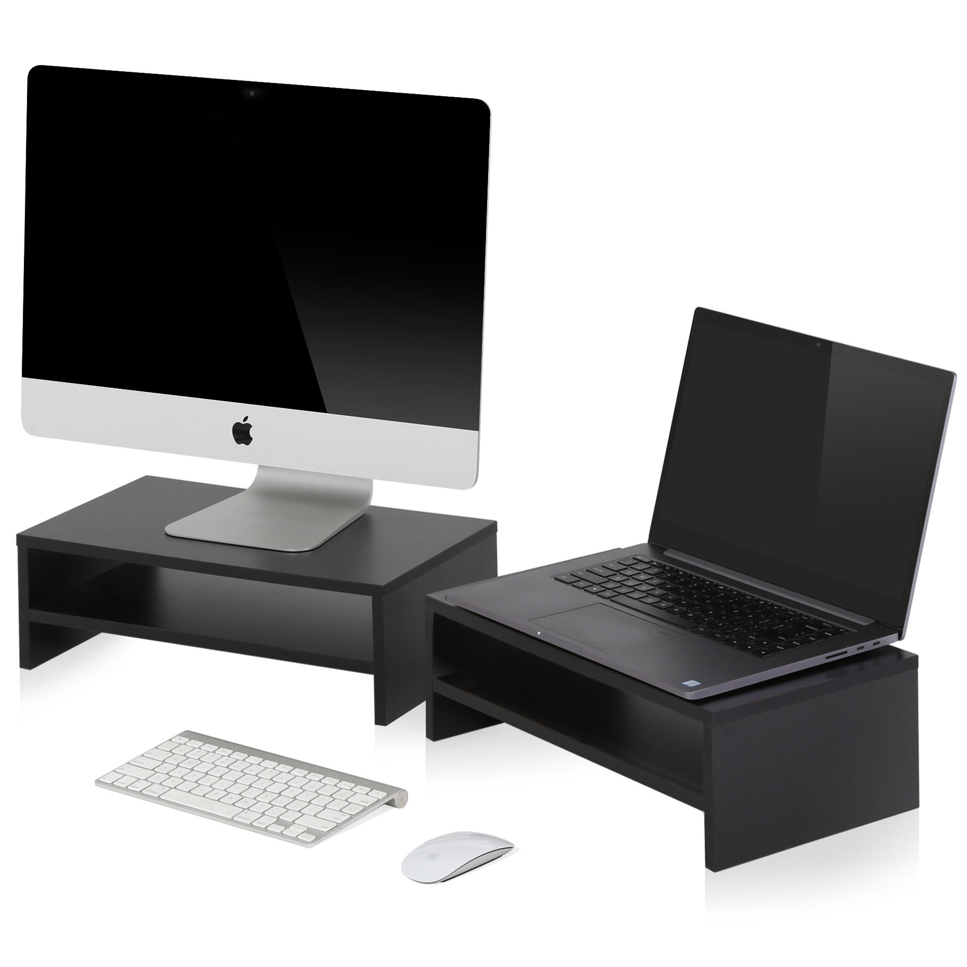 Inbox Zero Monitor Stand Dual Computer TV Screen Riser Desktop ...
