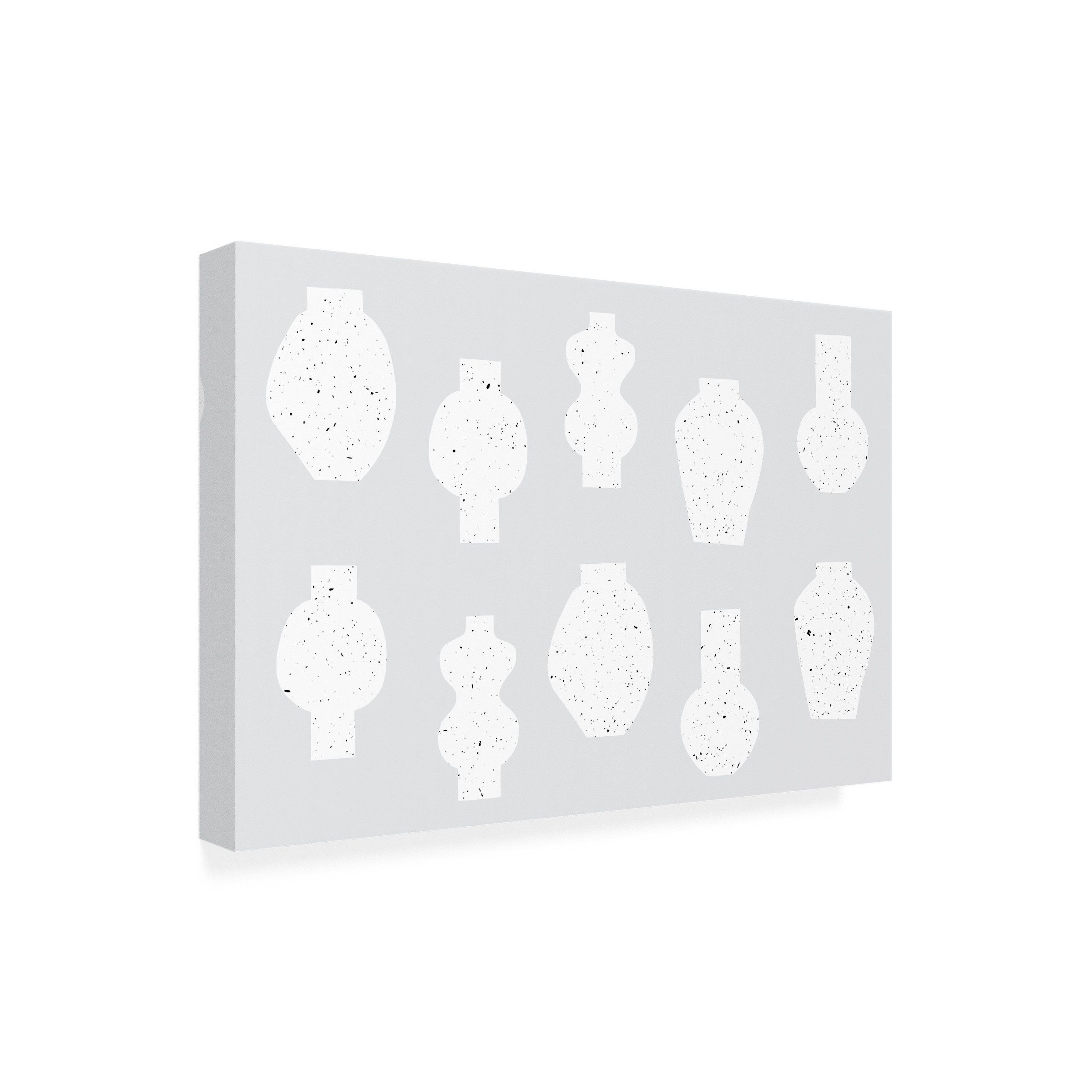 Trademark Fine Art Modern & Contemporary Abstract Vases White On Canvas ...