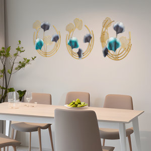 Mercer41 Wall Art Decorations Wall-Mounted Leaves Wall Decor on Metal ...