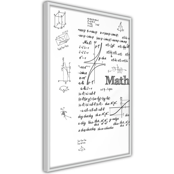 Bless international Math Formulas Framed On Paper Photograph | Wayfair
