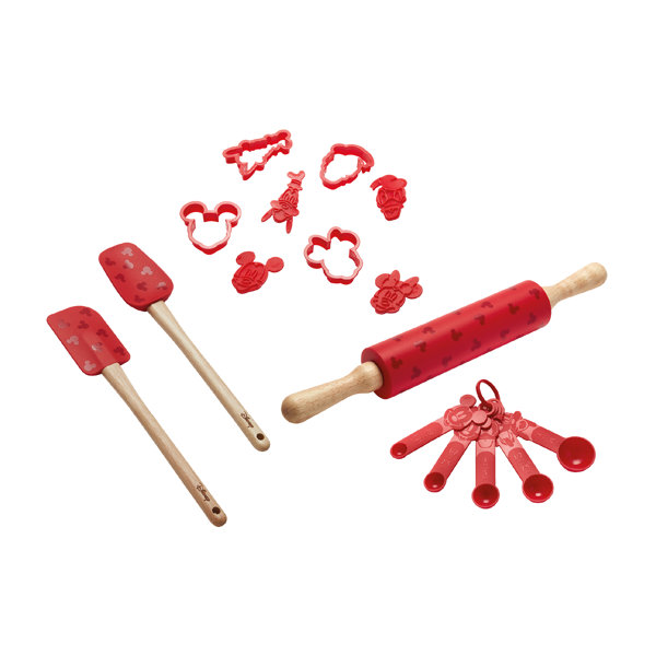 Disney Bake with Mickey Kitchen Utensils Set with Measuring Spoons Set ...