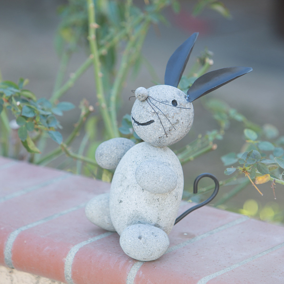 Arlmont & Co. Stone Rabbit - Small 10" Tall | Wayfair