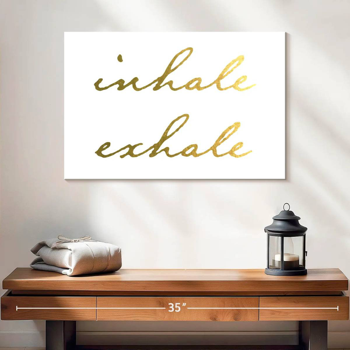 Ebern Designs Tergel Inhale Exhale Gold | Wayfair